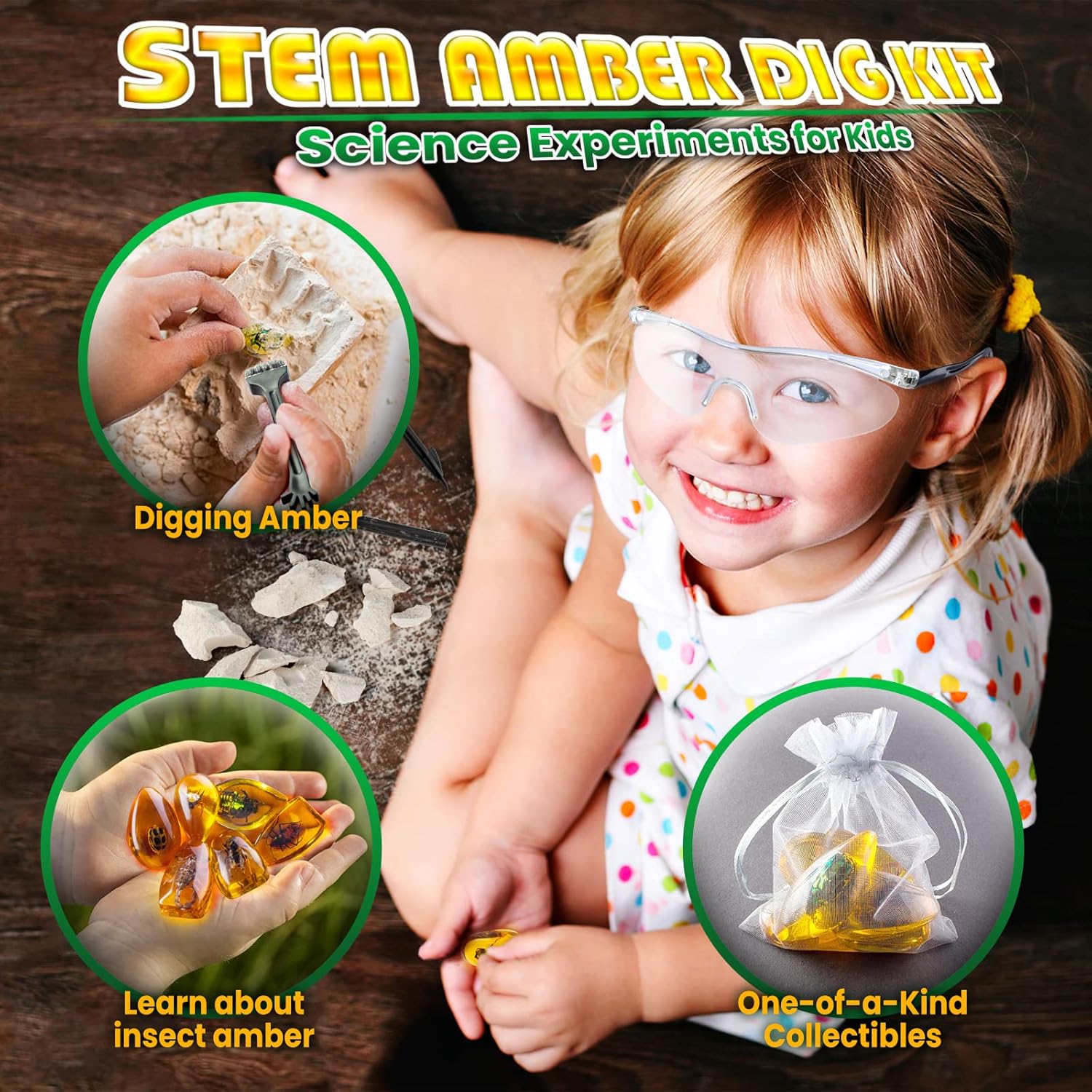 Научный STEM-набор для раскопок Янтарь - купить в интернет магазине Obetty: цена, отзывы