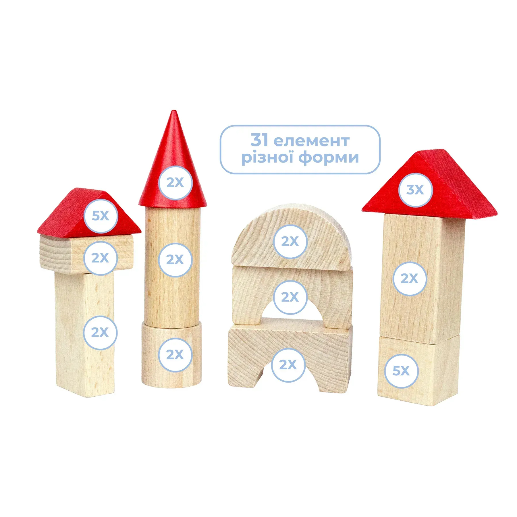 Будівельний набір Червоні шпичаки (31 елемент) - купити в інтернет магазині Obetty: ціна, відгуки